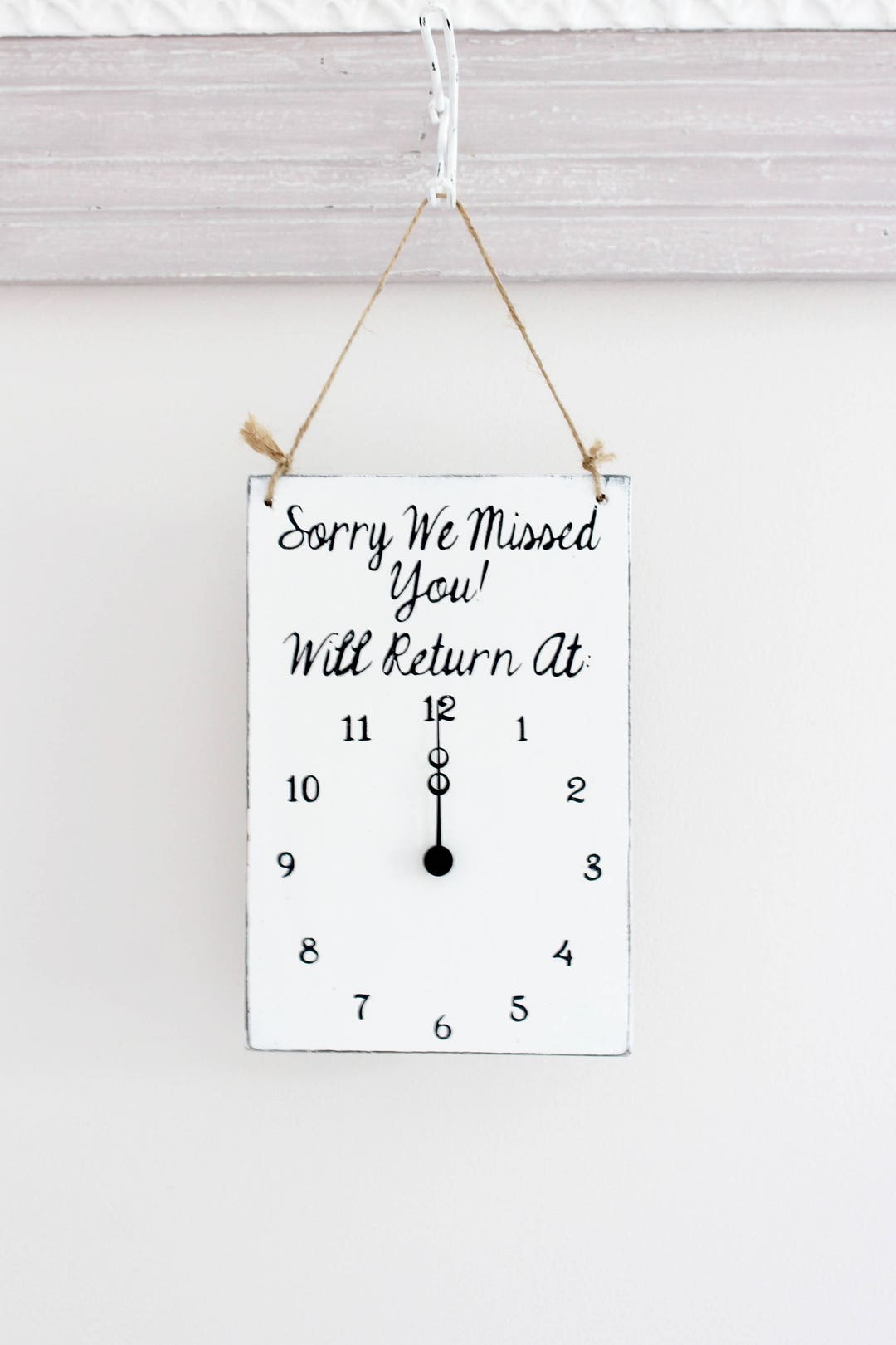 Business Sign, Will Return Clock Sign, Store Hour Sign, Clock, Custom ...