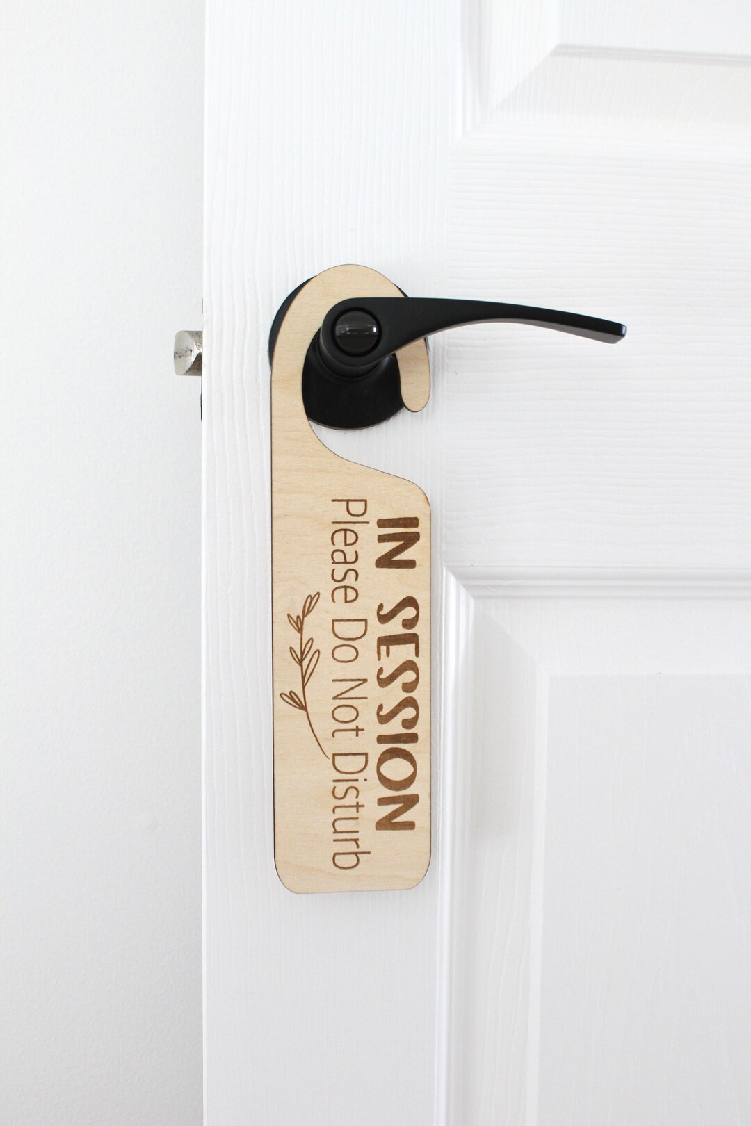 In Session Door Hanger Sign, Do Not Disturb Door Sign, Laser Engraved ...
