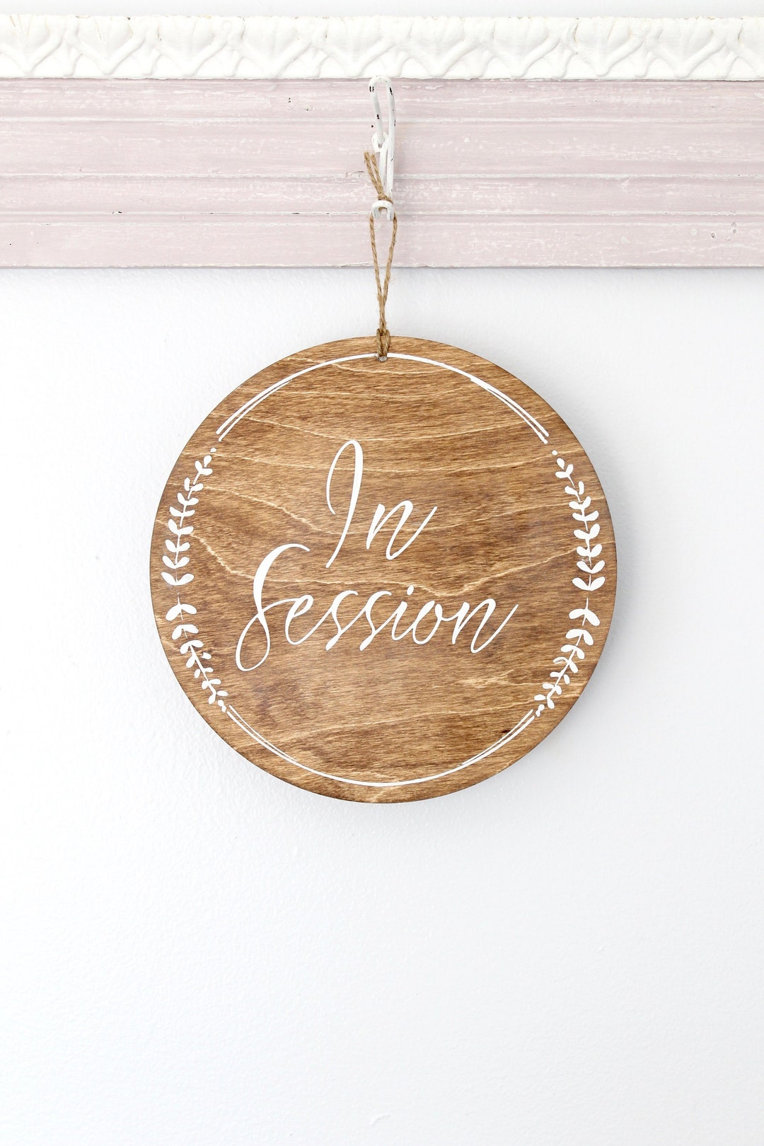 In Session Sign, Round Business Signage, Welcome Business Sign, Double ...