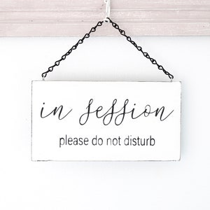 In Session Sign, Welcome Sign, Office Sign, Therapy Sign, Hanging Wood ...