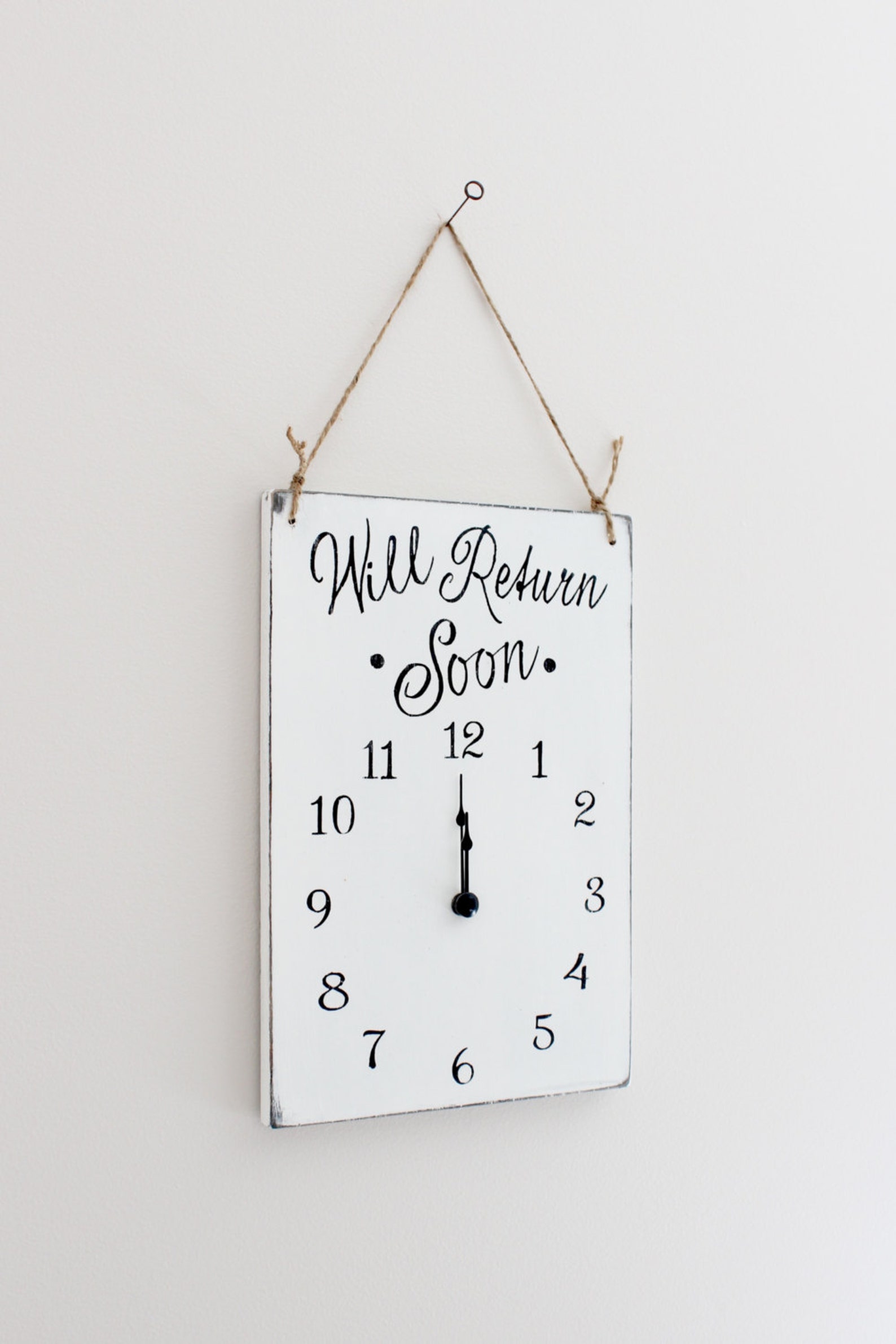 Business Sign Will Return Clock Sign Store Hour Sign Custom - Etsy