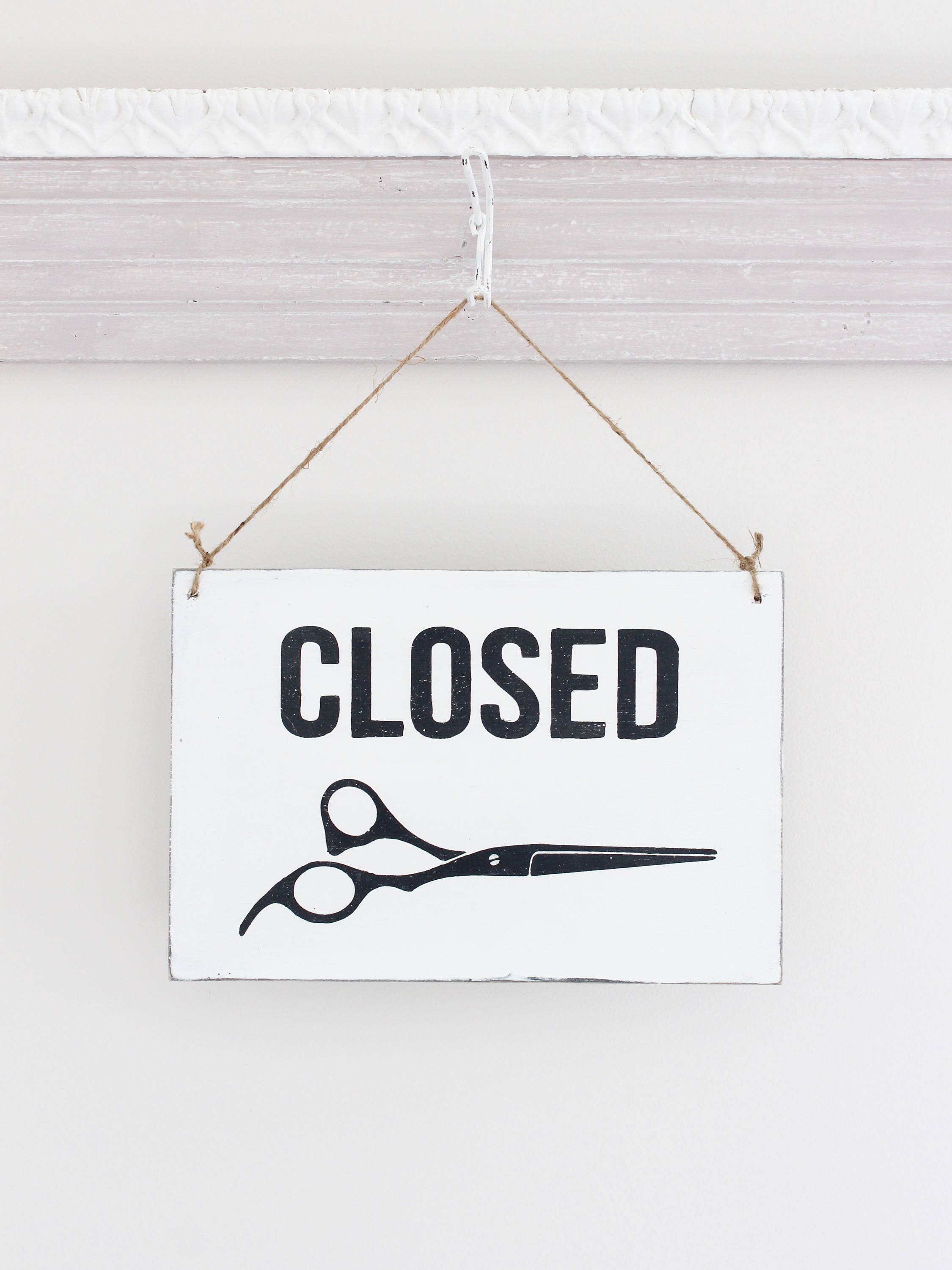 Open and Closed Business Sign, Hair Stylist Sign, Barber Shop Sign ...