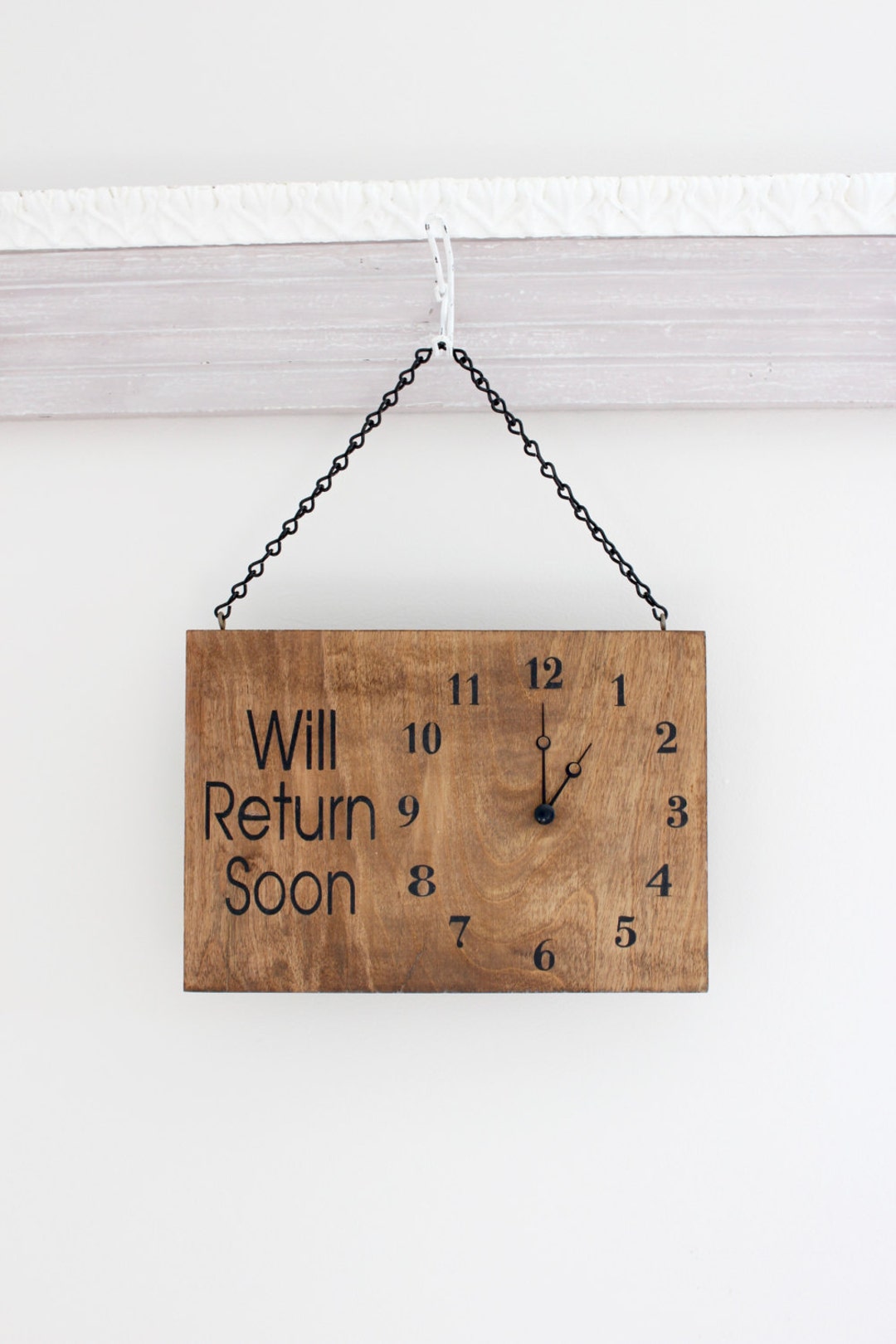 Business Sign, Will Return Clock Sign, Store Hour Sign, Custom Sign ...