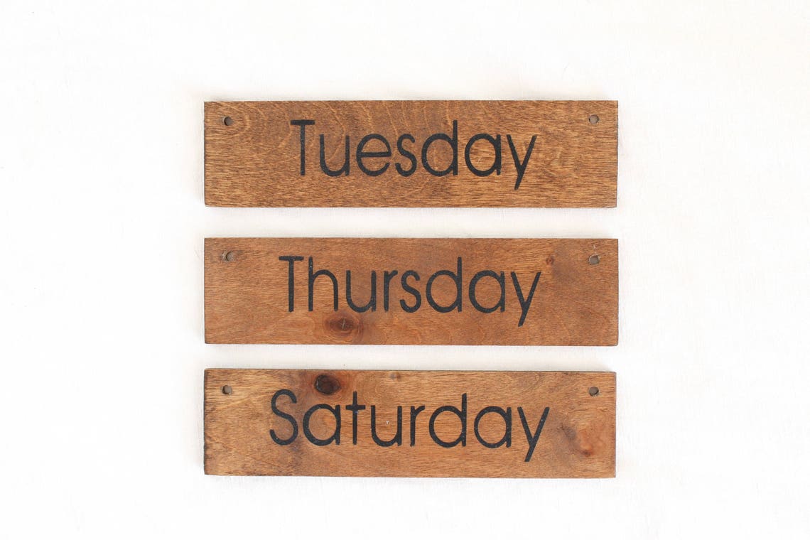 Will Return Clock Sign With Days of the Week Business Sign - Etsy