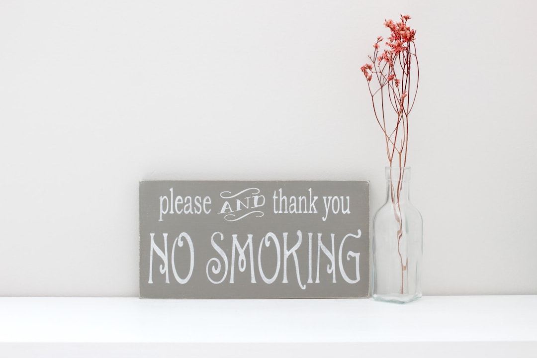 No Smoking Sign, Smoking Sign, Business Sign, Office Decor, Wood Sign ...