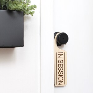 In Session Door Hanger Sign, Office Sign, Home Office Door Sign Hanger ...