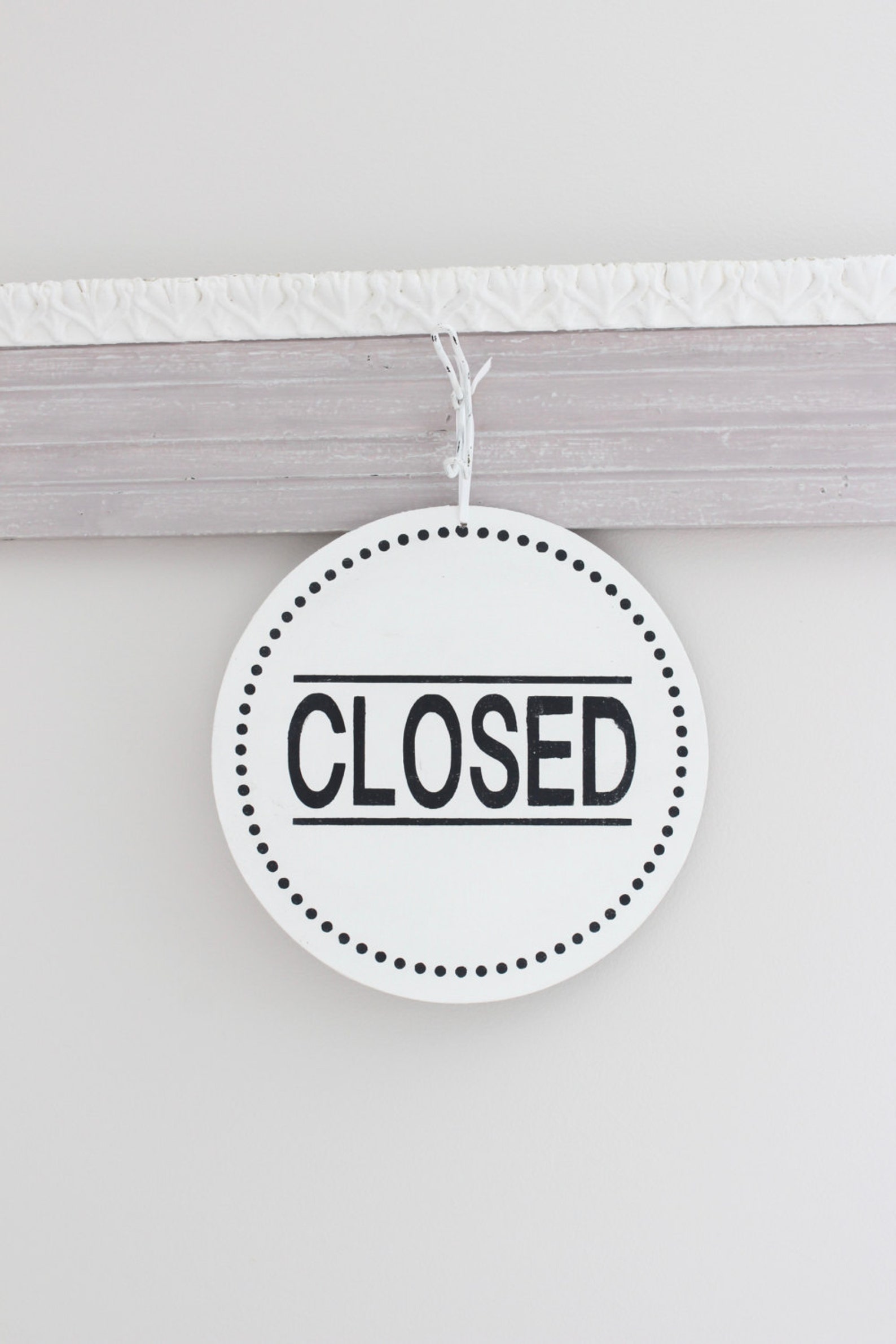 Round Modern Business Sign Open Sign Closed Sign Custom - Etsy