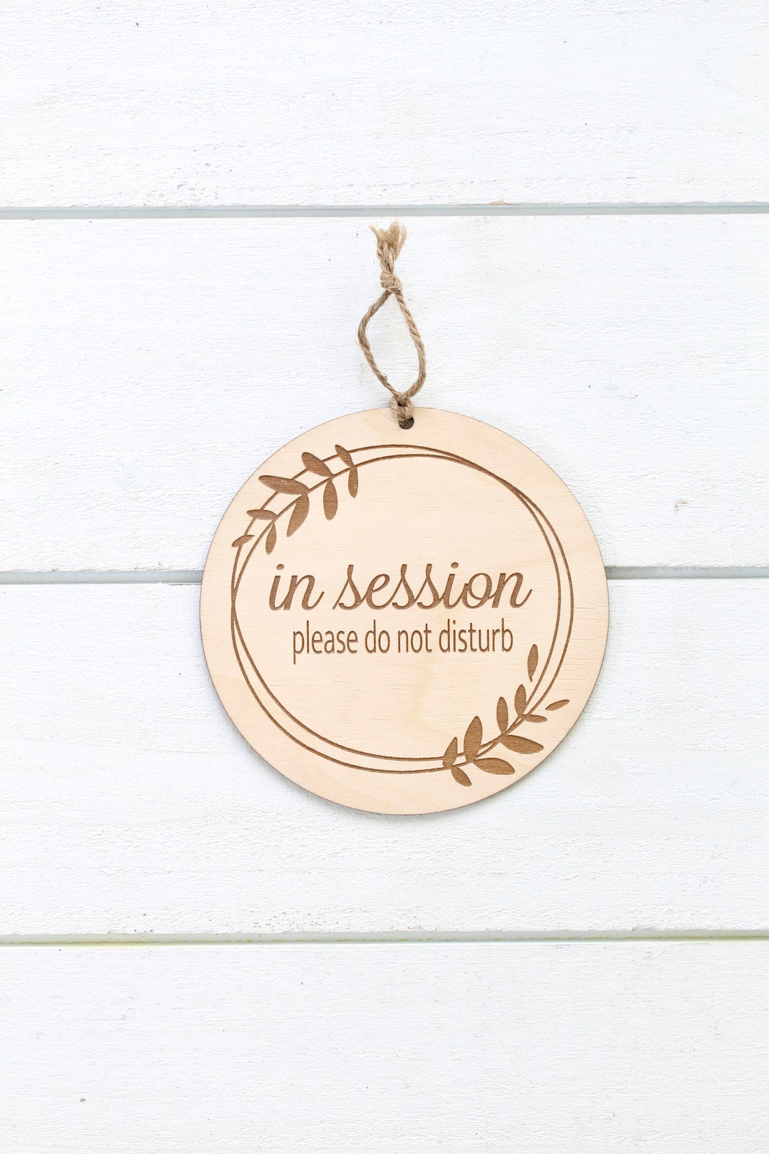Laser Engraved Wood in Session Sign: Reversible Welcome Door Hanger - Etsy