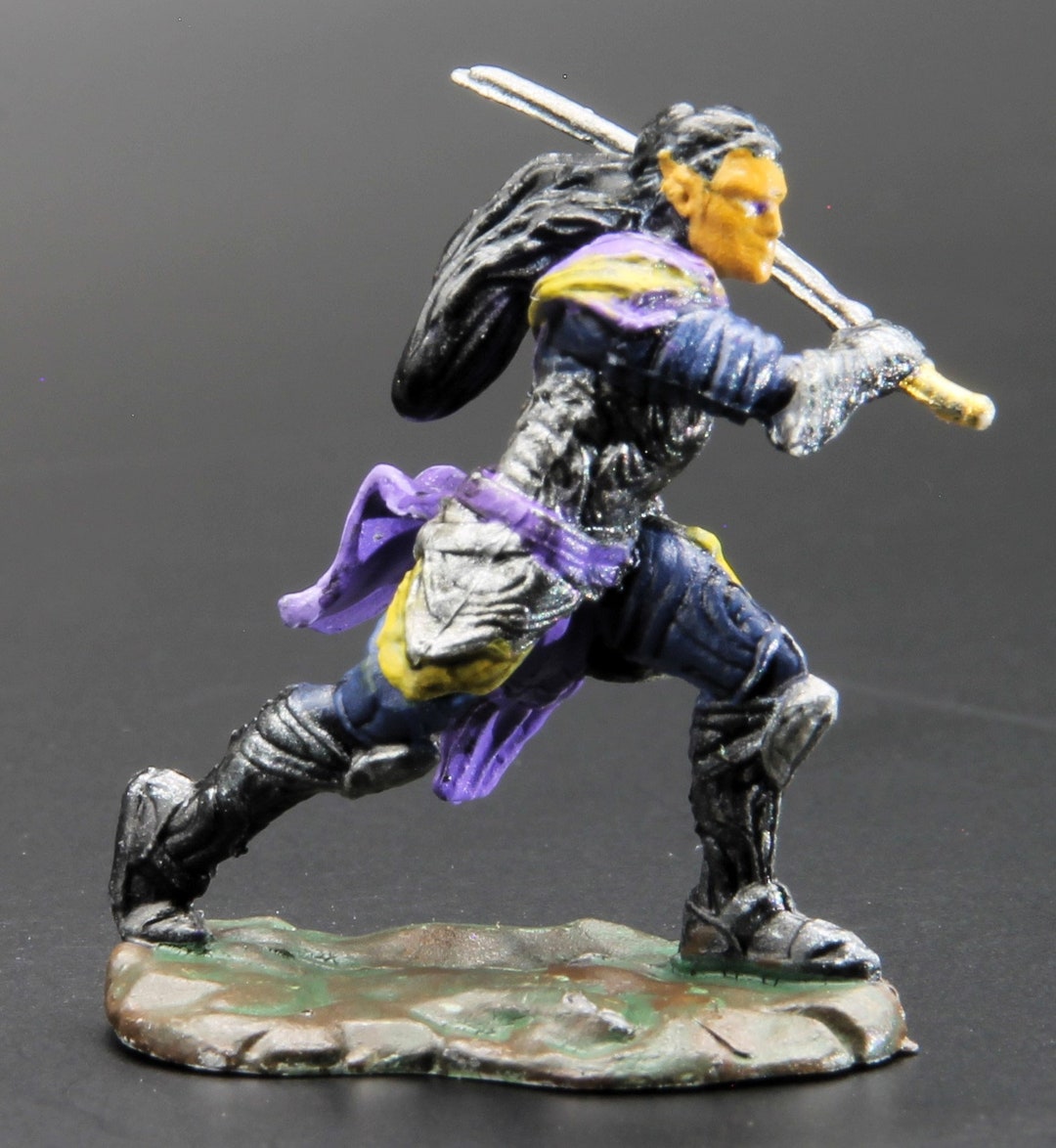 Painted Male Elf Fighter Miniature - Etsy