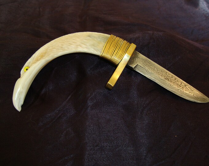 Custom Carved Wild Boar Tusk Knife - Etsy