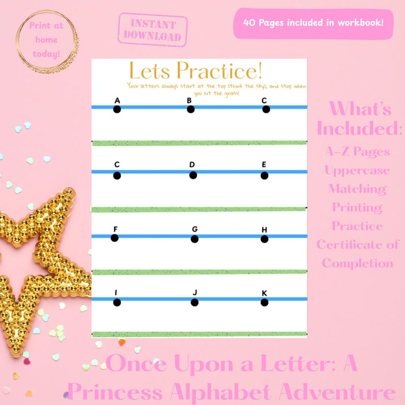 Once Upon a Letter: A Princess Alphabet Adventure Workbook! - Etsy