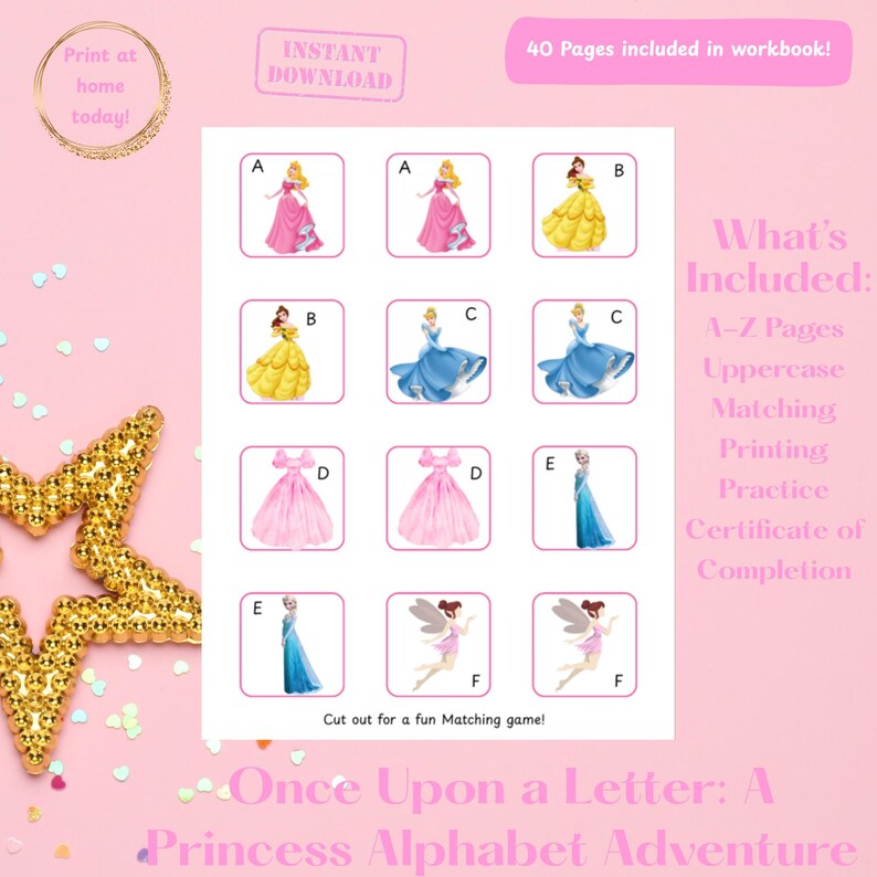 Once Upon a Letter: A Princess Alphabet Adventure Workbook! - Etsy