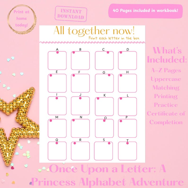 Once Upon a Letter: A Princess Alphabet Adventure Workbook! - Etsy