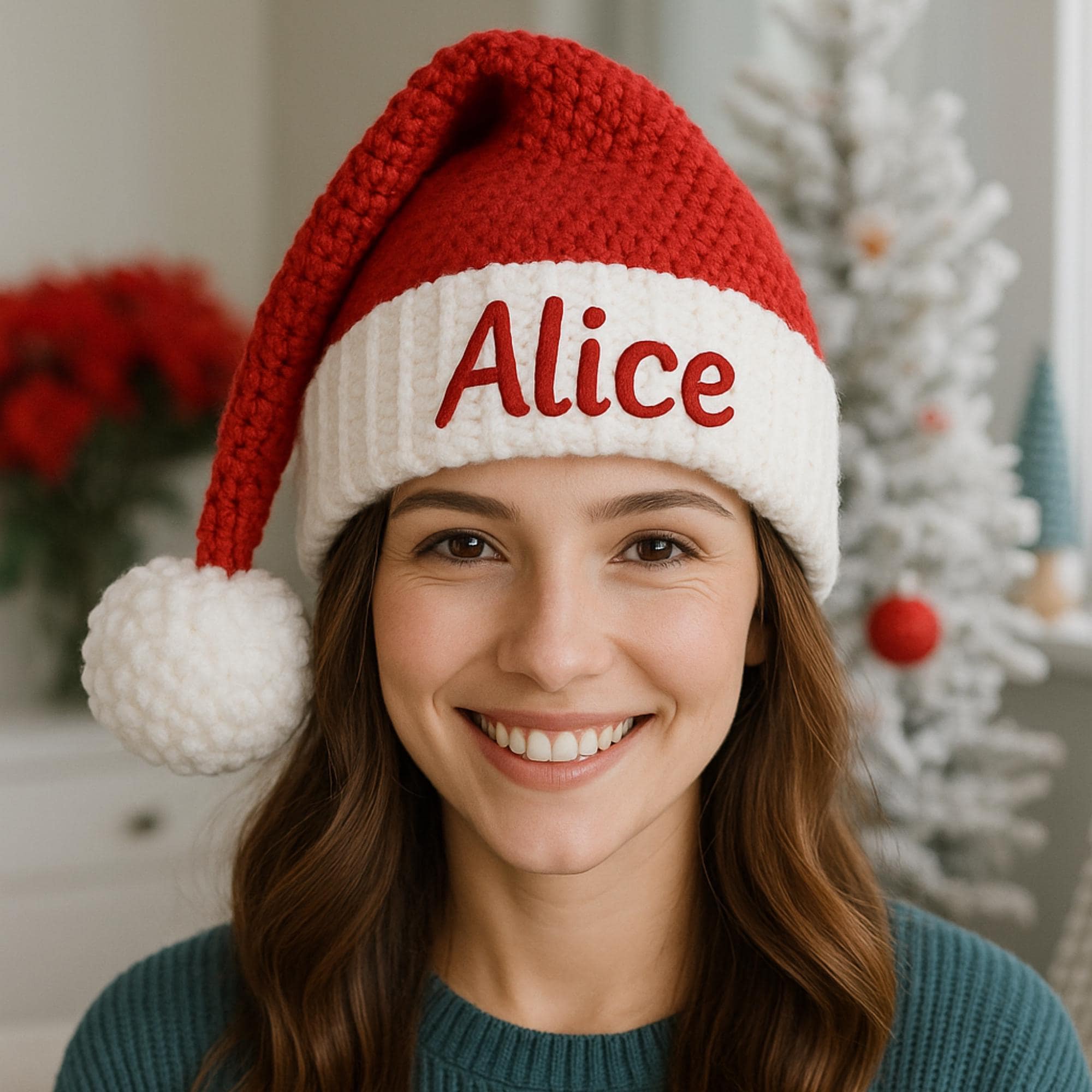 Crochet Santa Hat Pattern – Christmas Crochet PDF Tutorial, Easy DIY ...
