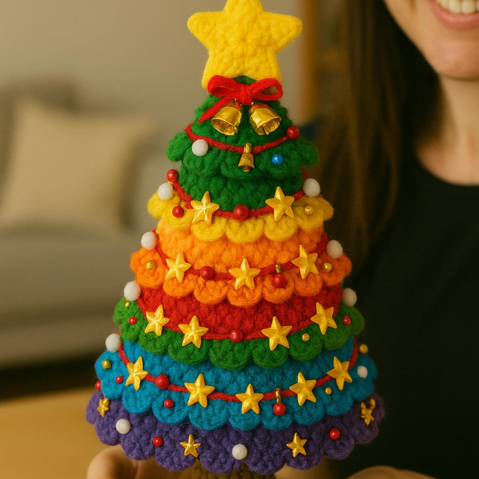 Festive Crochet Pattern: Make Your Own Mini Christmas Tree | Digital ...
