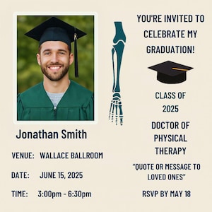Doctor of Physical Therapy Graduation Template - Etsy