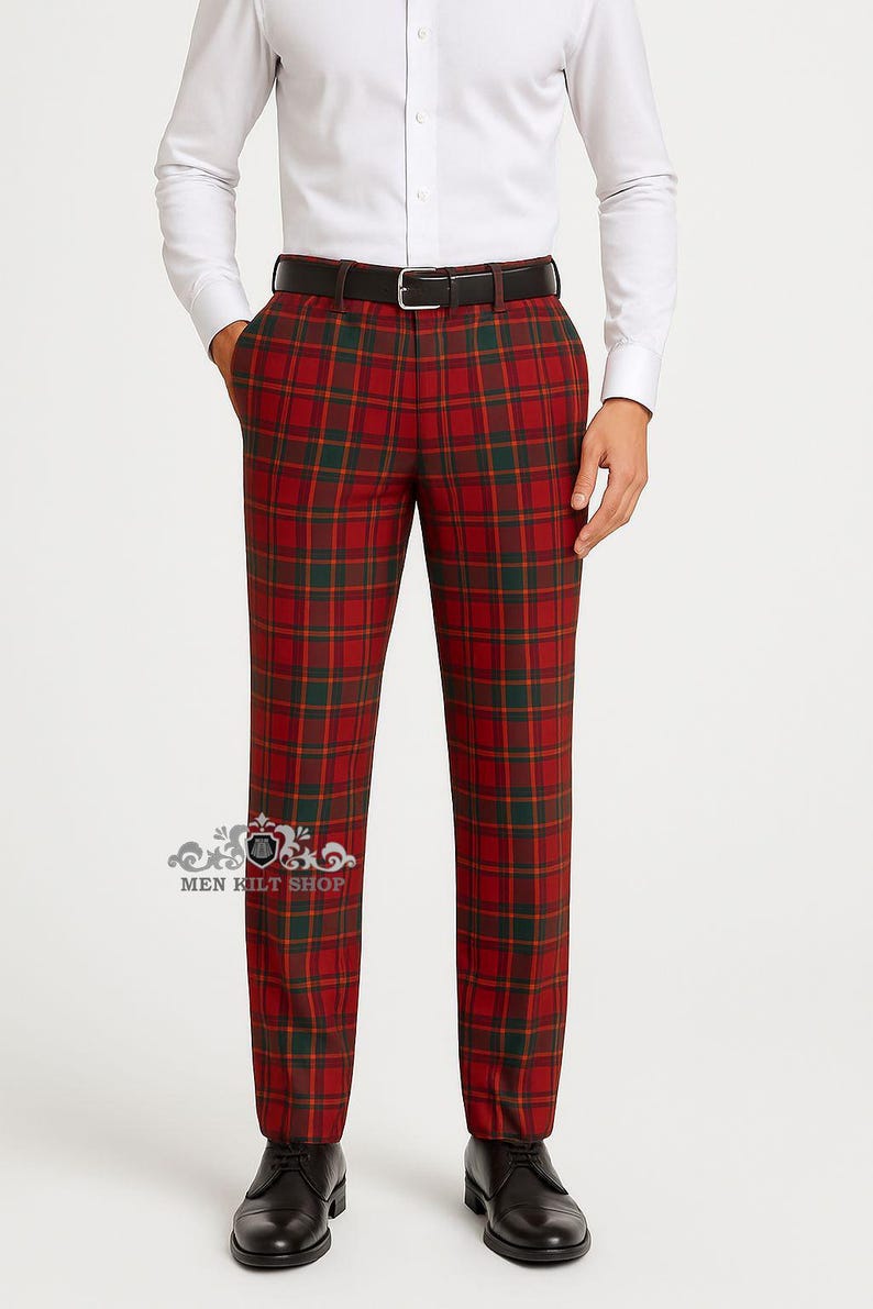 Men’s Tartan Plaid Dress Pants – Highland Plaid Formal Trouser ...