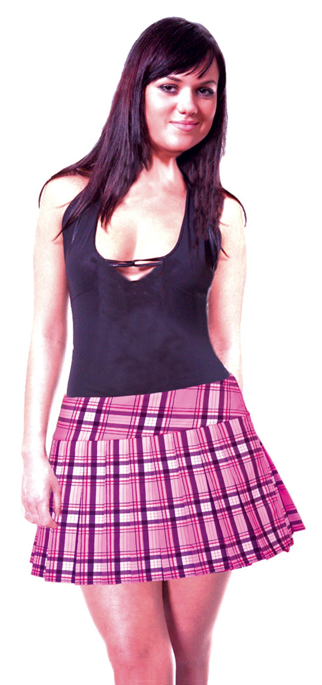 REGULAR MINI Skirt Plaid Pleated (babypink) - Etsy
