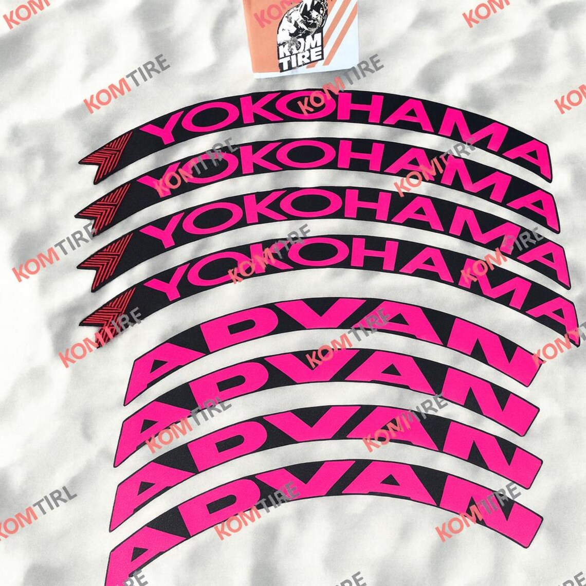 Yokohama Advan Tire Stickers - Tire Lettering Kit – Premium Durable ...