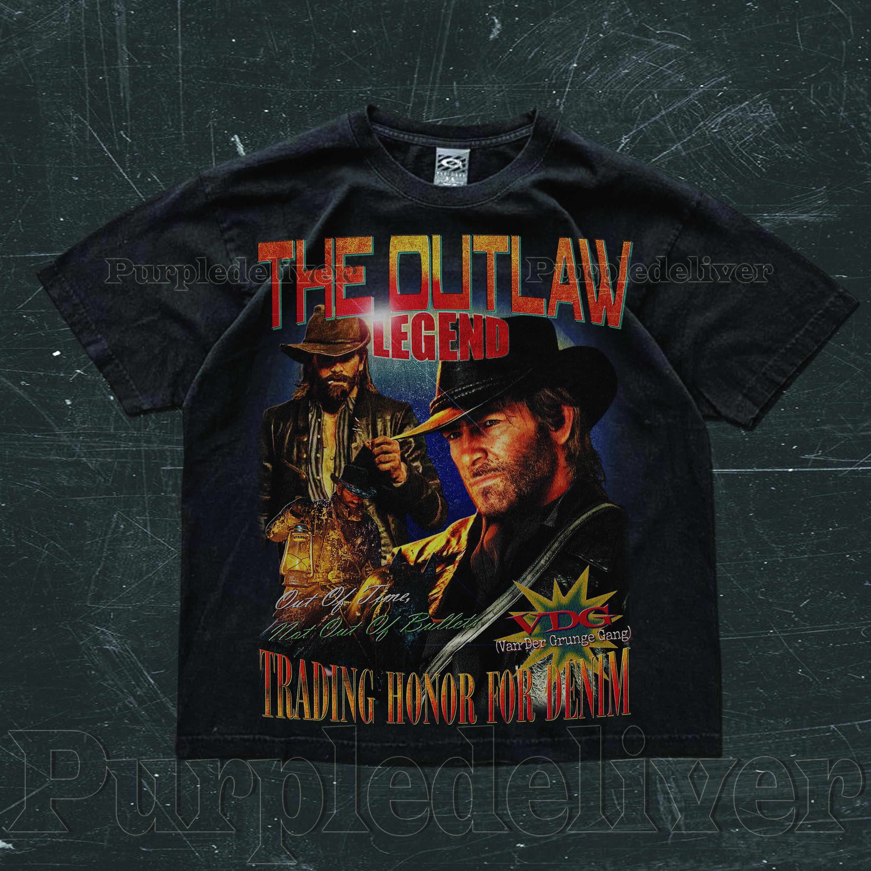 Graphic Vintage T-shirt, the Outlaw Legend Streetwear Shirt, 90s ...