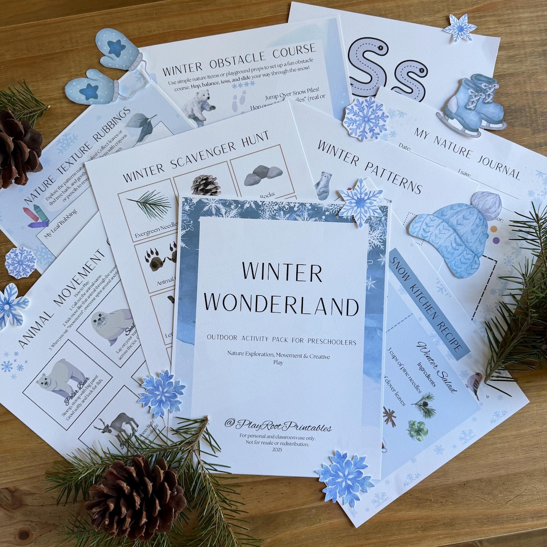Winter Wonderland Outdoor Activity Pack for Preschoolers - Nature ...