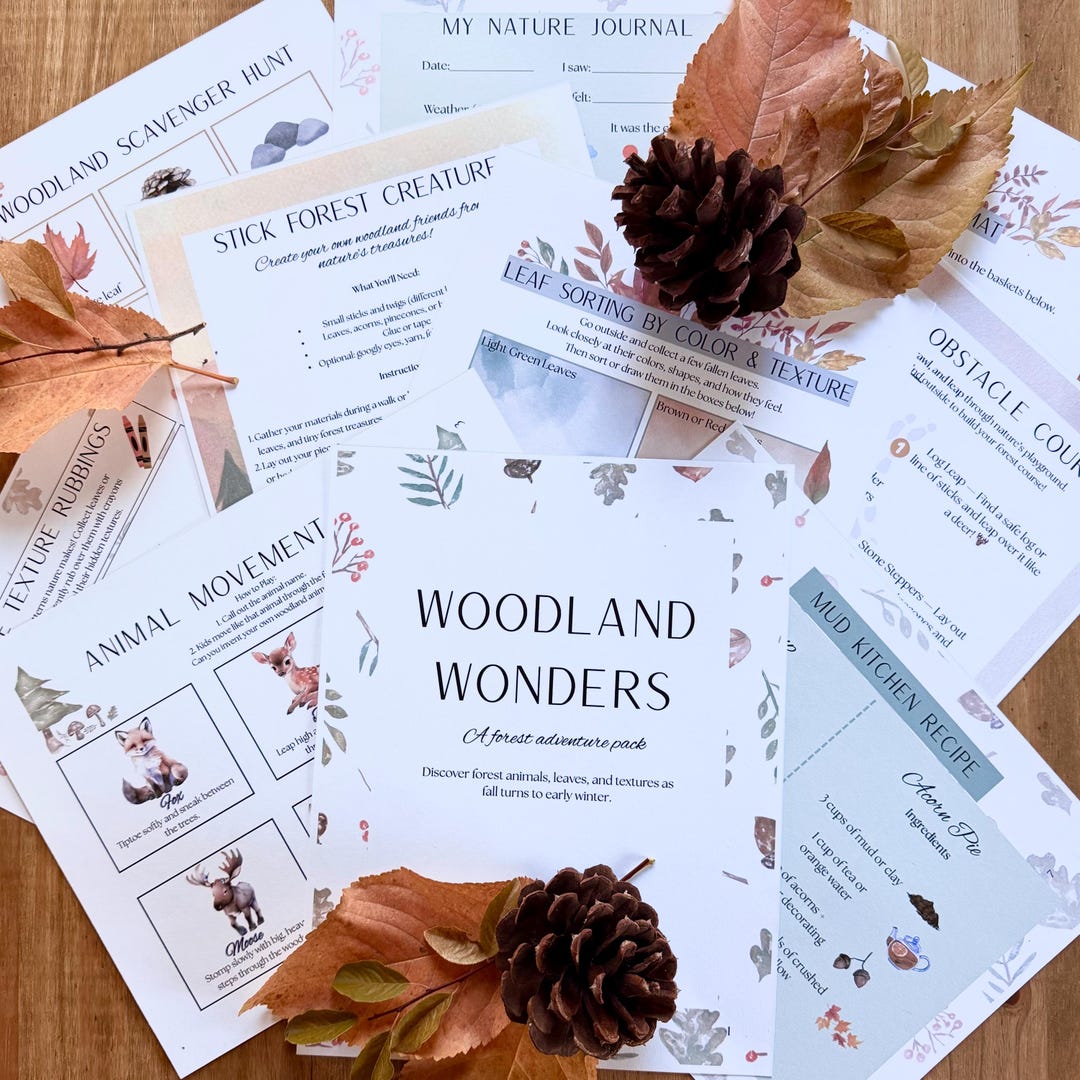 Woodland Wonders Activity Pack | Fall Nature Preschool Printables ...