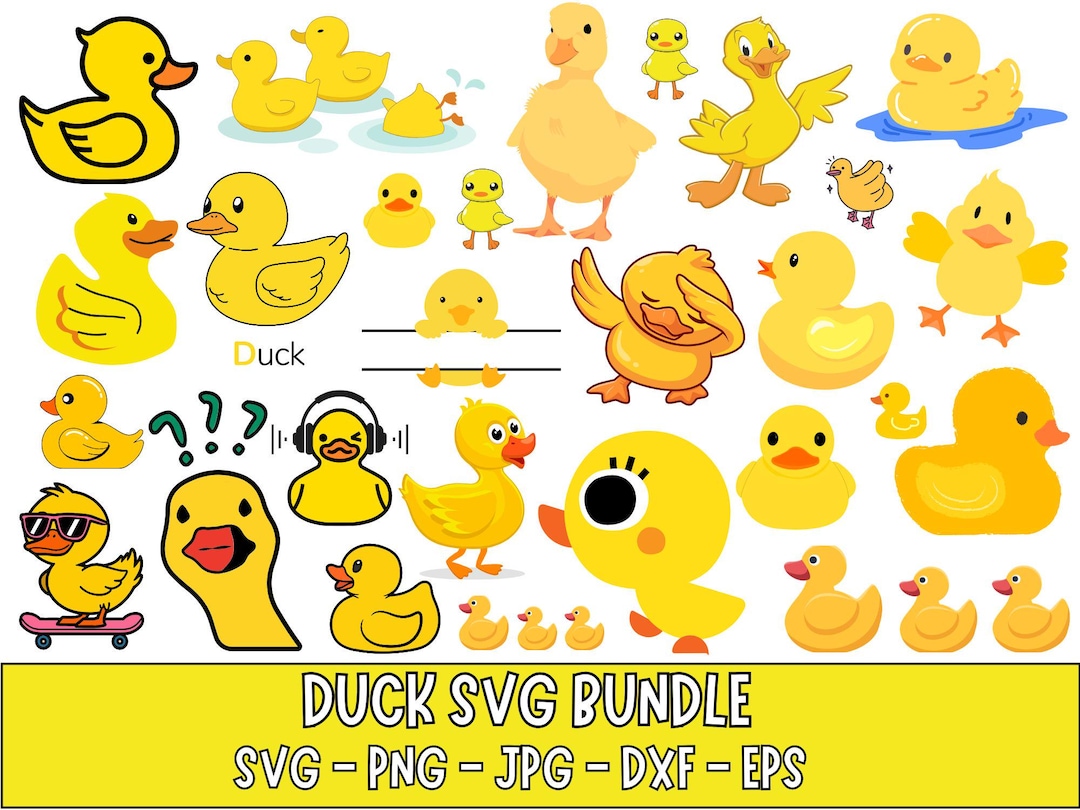 Rubber Duck SVG Bundle: Clipart, Cut File, PNG (digital Download) - Etsy