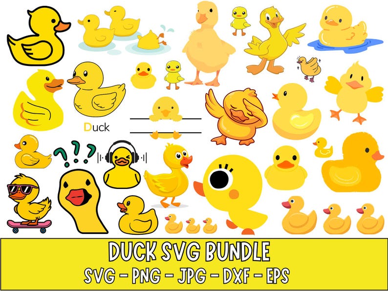 Rubber Duck SVG Bundle: Clipart, Cut File, PNG (digital Download) - Etsy