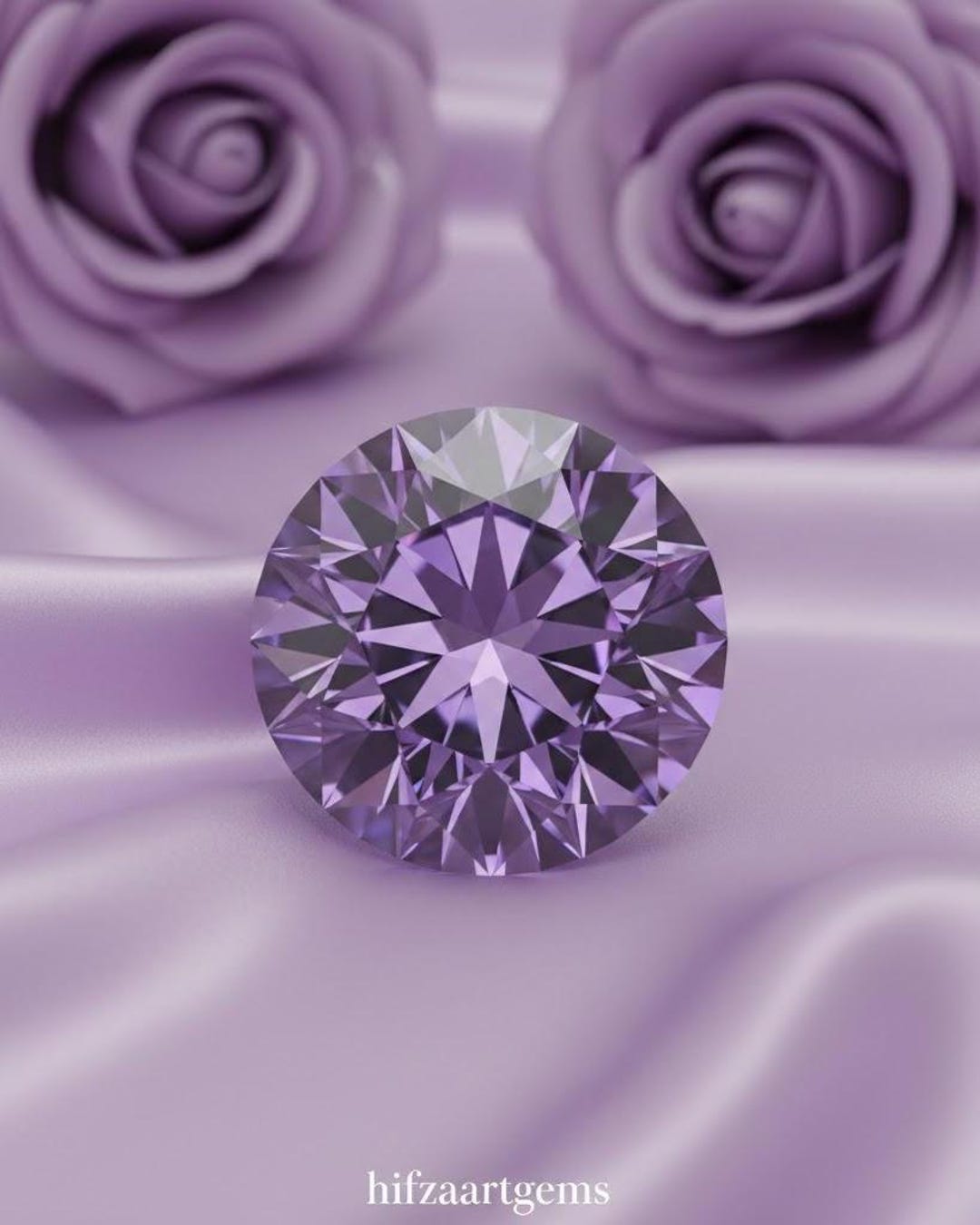 0.50 Ct Lab Grown Purple Diamond | Round Brilliant Cut Loose Gemstone ...