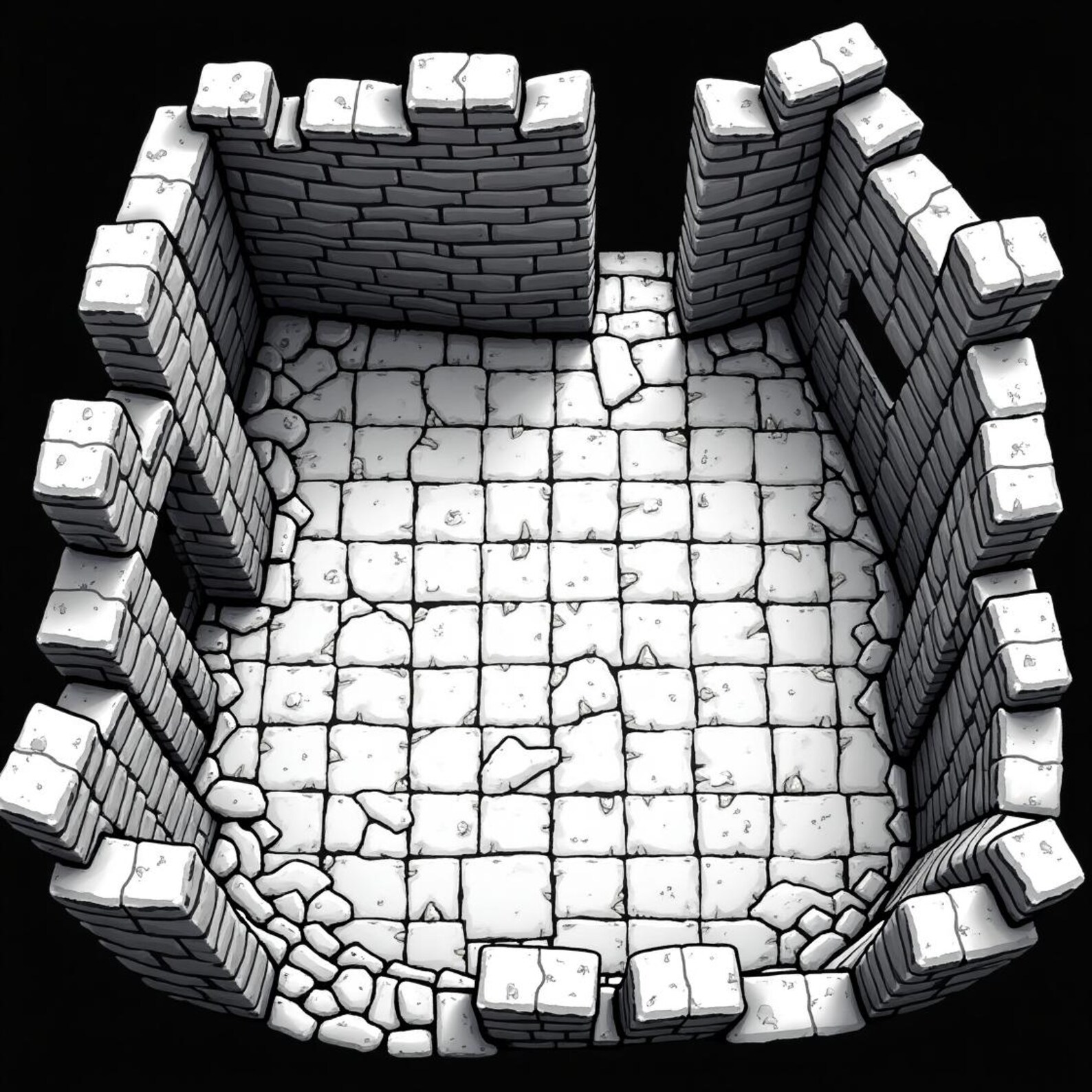 Dungeon Tiles, Pen and Paper, Printable Dungeon - Etsy
