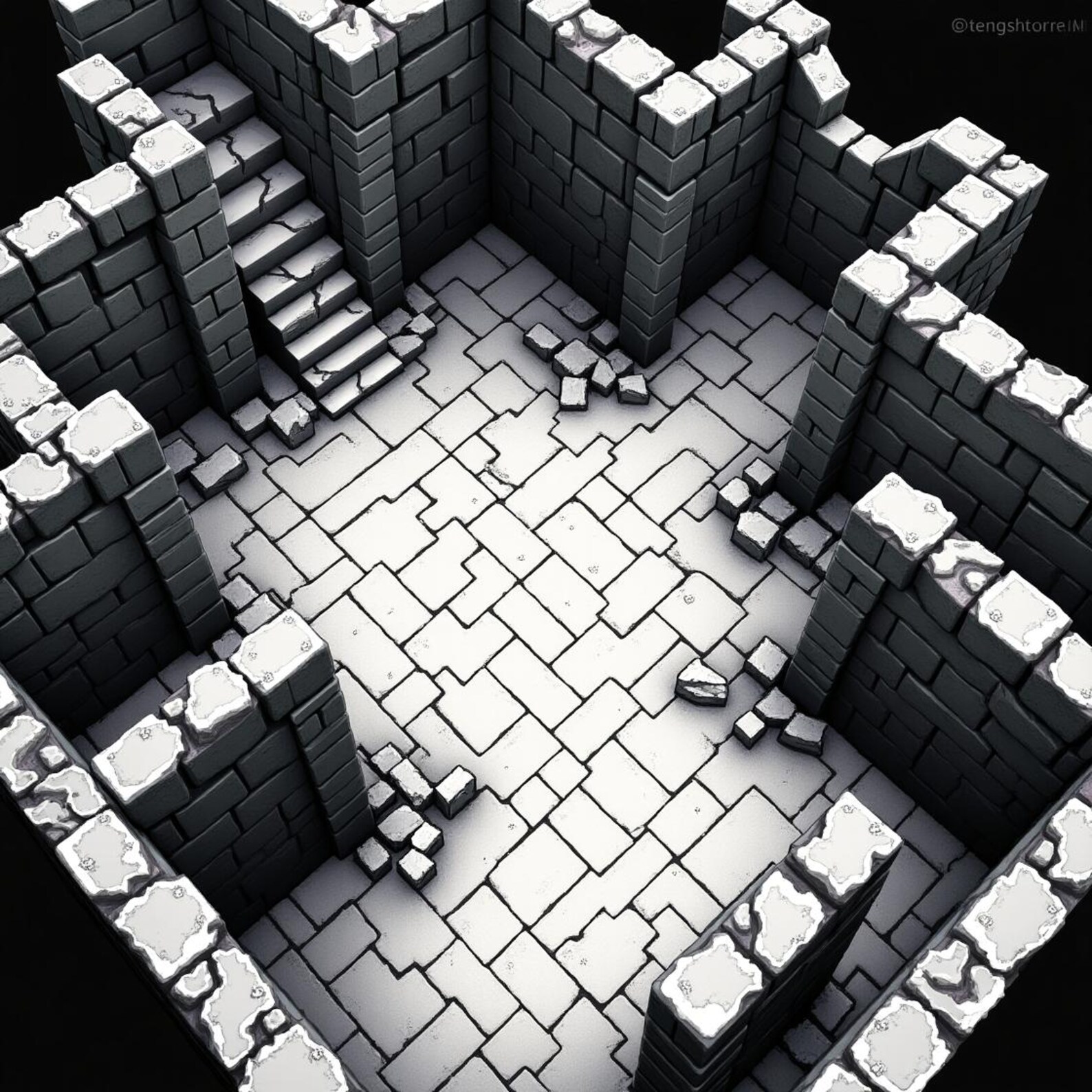 Dungeon Tiles, Pen and Paper, Printable Dungeon - Etsy