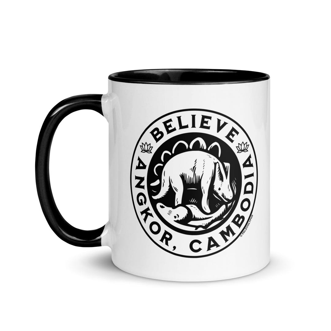 Believe Angkor Cambodia Stegosaurus Mug With Black Color Inside - Etsy