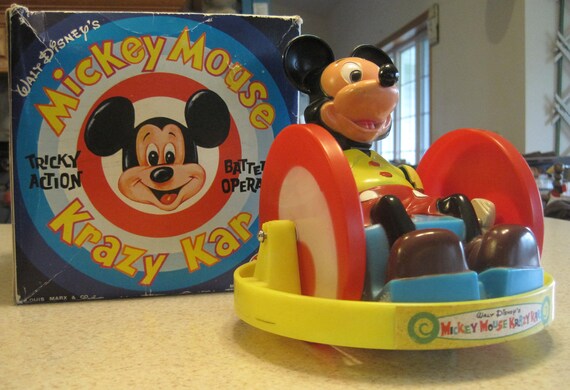 Walt Disney Mickey Mouse Krazy Kar Crazy Car Tricky Action | Etsy