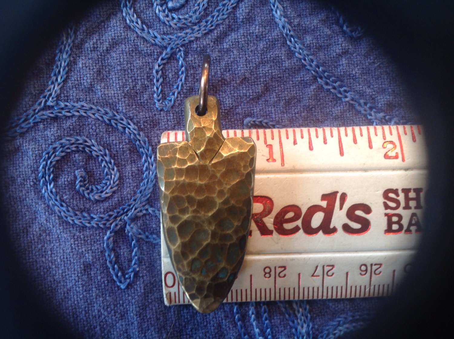 Aro 02 Hand Forged Solid Brass Arrowhead Pendant - Etsy