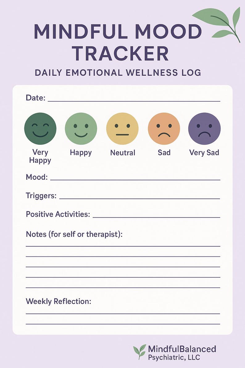 Mindful Mood Tracker - Etsy