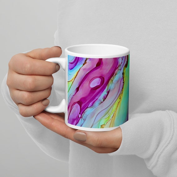 Glossy Sublimated Art Mug Original Art Coffee Mug Ceramic Art Mug ...