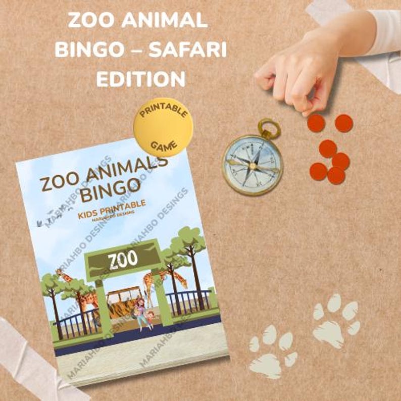 Zoo Animal Bingo Game – Printable Kids Activity | Preschool Educational ...