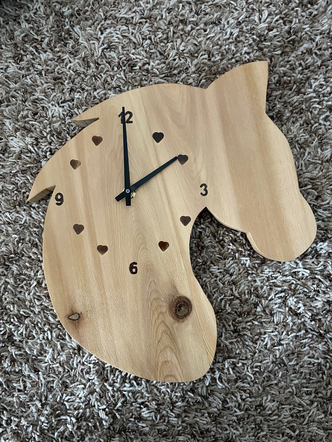Handmade Cedar Horse Wall Clock - Etsy