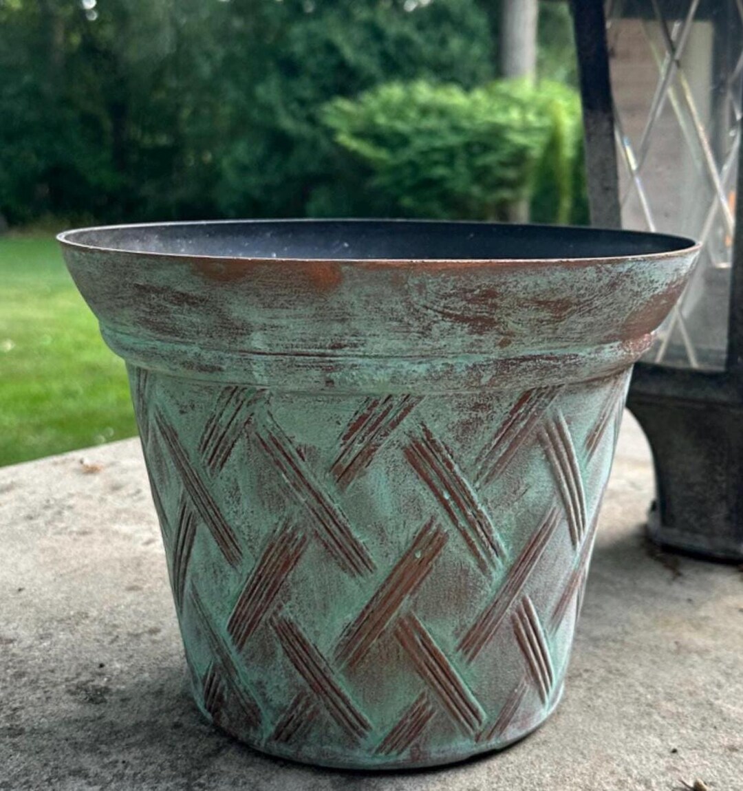 Verdigris Estate Planter Pot - Etsy
