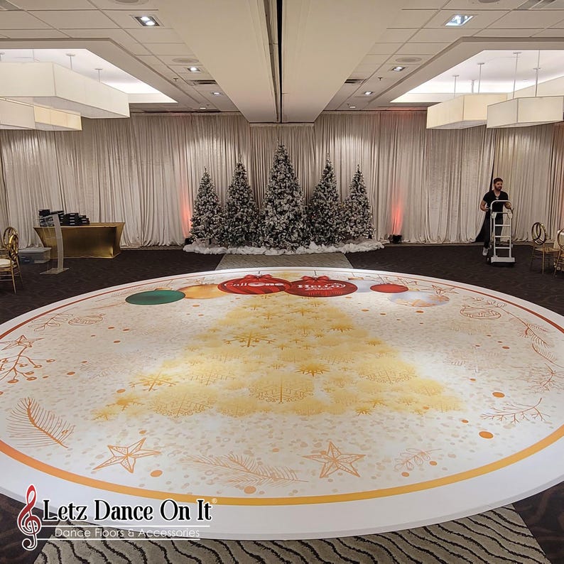 Custom Christmas Dance Floor Wrap Matte or Gloss Removable Vinyl Floor ...