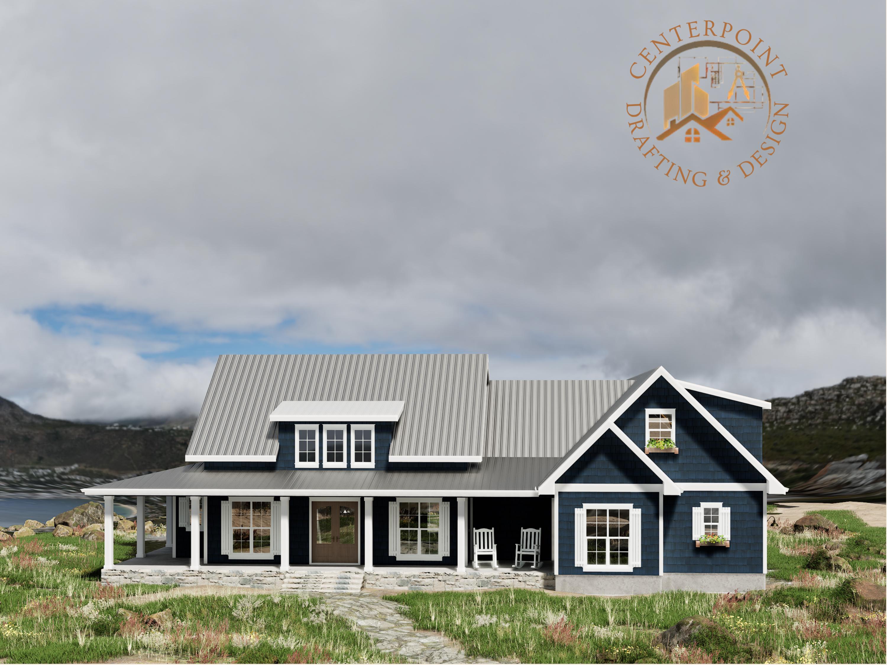 COZY HOUSE PLAN | 3 Bedroom 2.5 Bath Coastal, Cottage, Farmhouse Plan ...