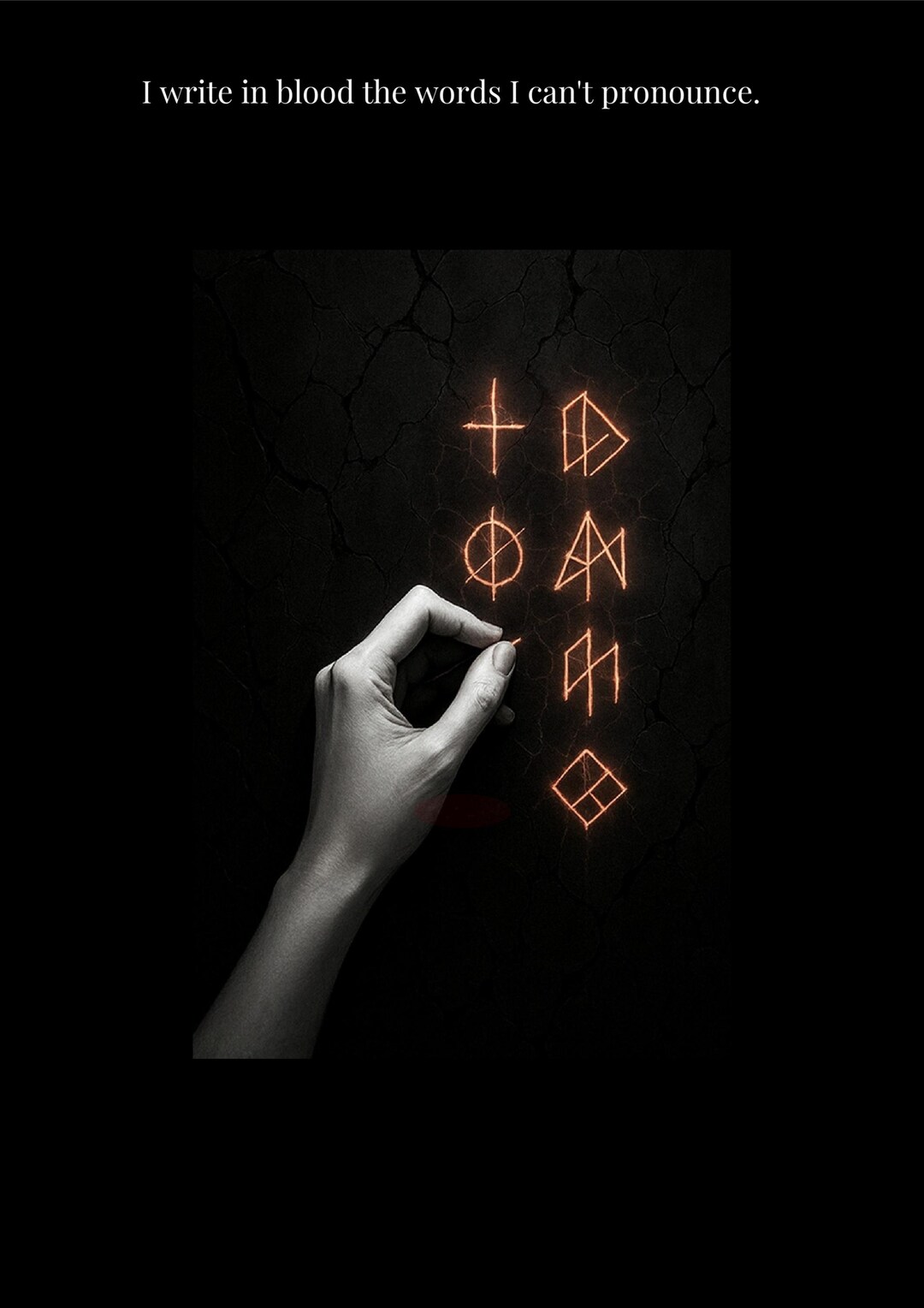Blood Reflection | Dark Digital Art Print | I Write in Blood Poster ...