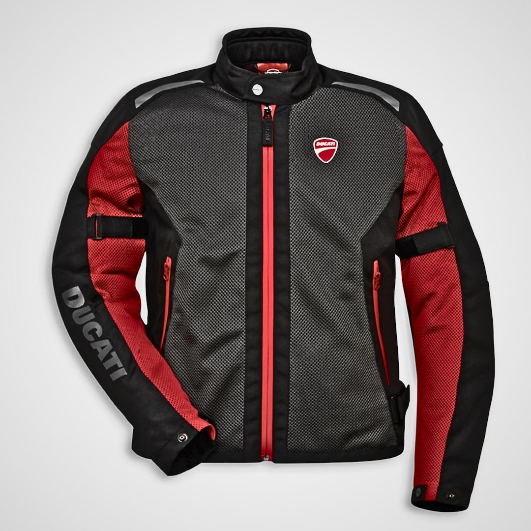 Men's Ducati Mesh Motorcycle Riding Jacket Breathable Textile Biker ...