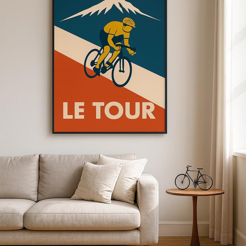 Cyclist Poster Ventoux - Etsy