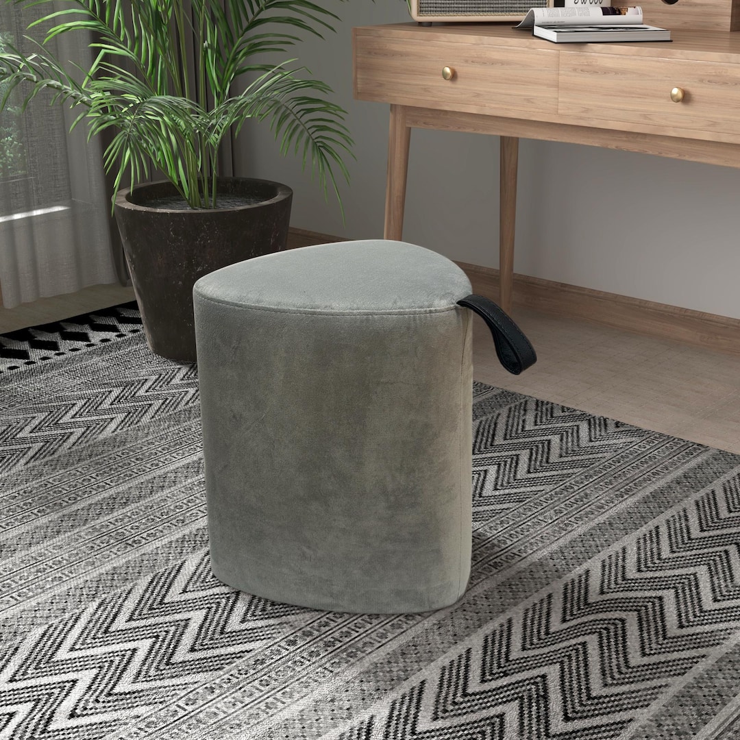 Velvet Pouf, Pouf Stool, Ottoman Bench, Minimalist Stool, Modern Pouf ...