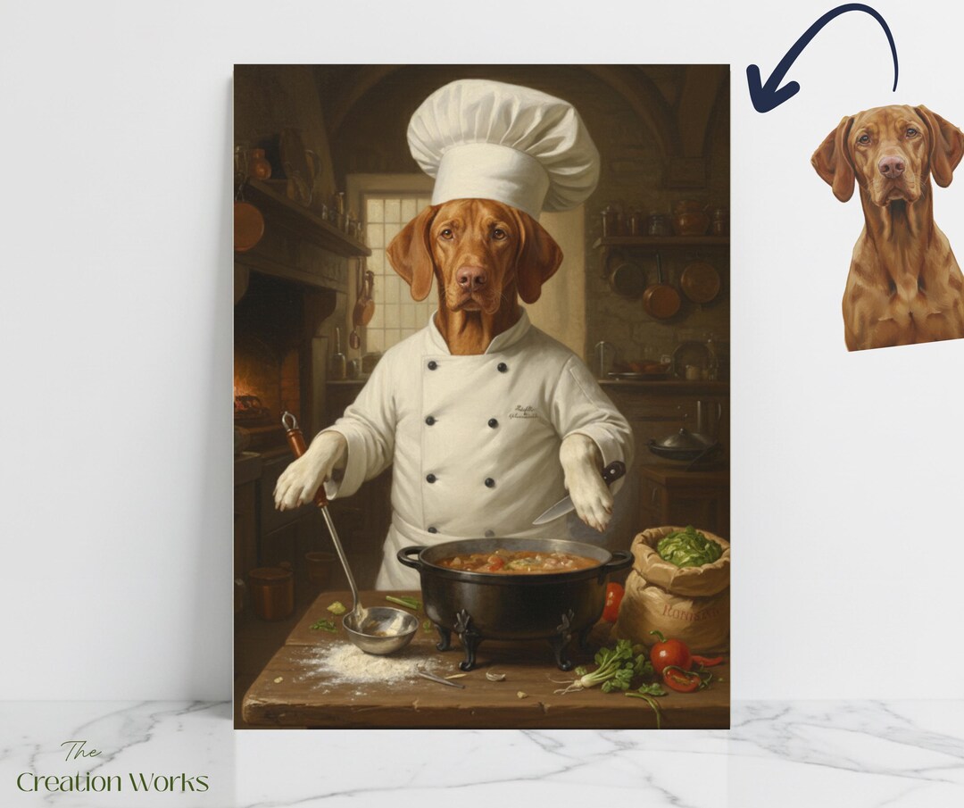 Custom Pet Ceramic Tile, Funny Chef Portrait, Kitchen Decor - Etsy