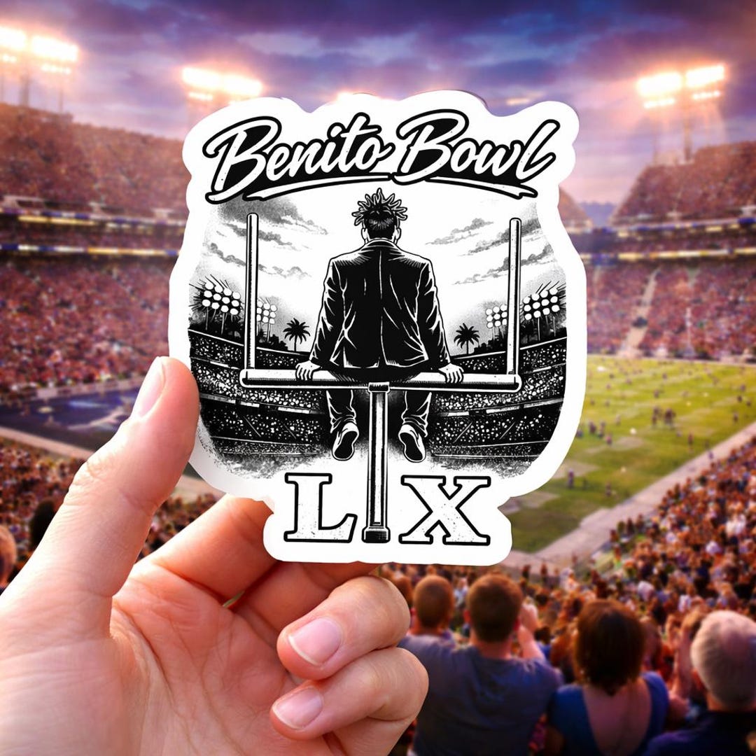 Benito Bowl L.X Sticker, Football Fan Sticker, Benito Bowl 2026 Sticker ...