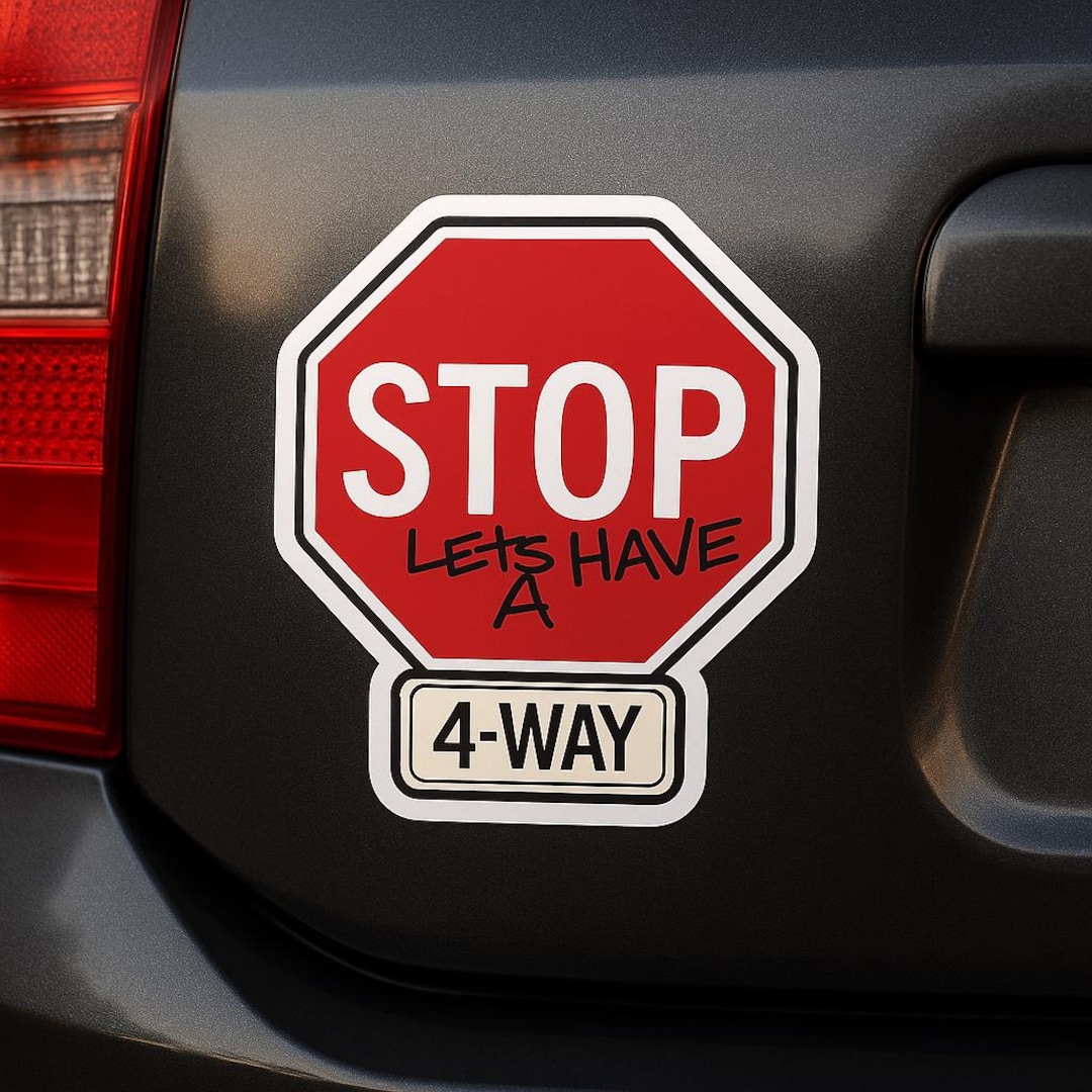 Funny Stop Sign Digital Download – Let’s Have a 4-way – Printable ...