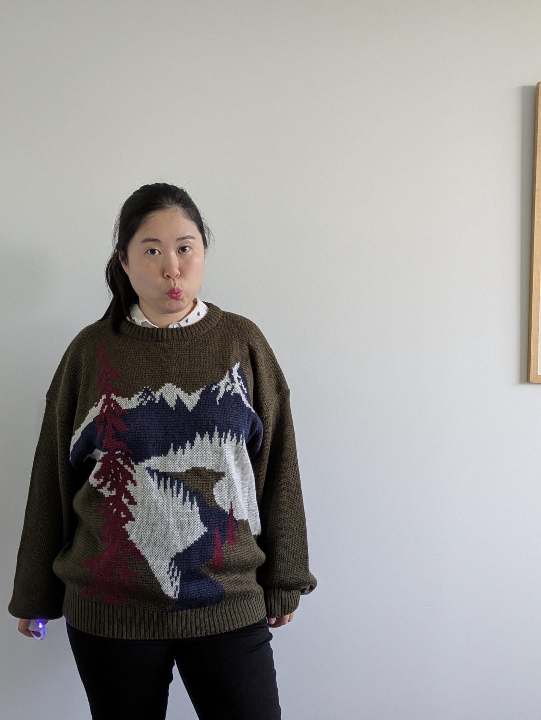 Cottage Core Grandpa Sweater - Apres Ski, Vintage Wool Sweater - Etsy