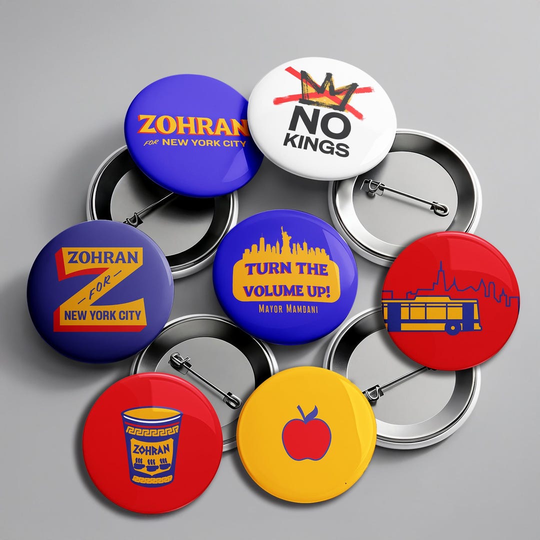 Mamdani Pin Zohran Mamdani Pin Button Set Mamdani for New York Pin ...